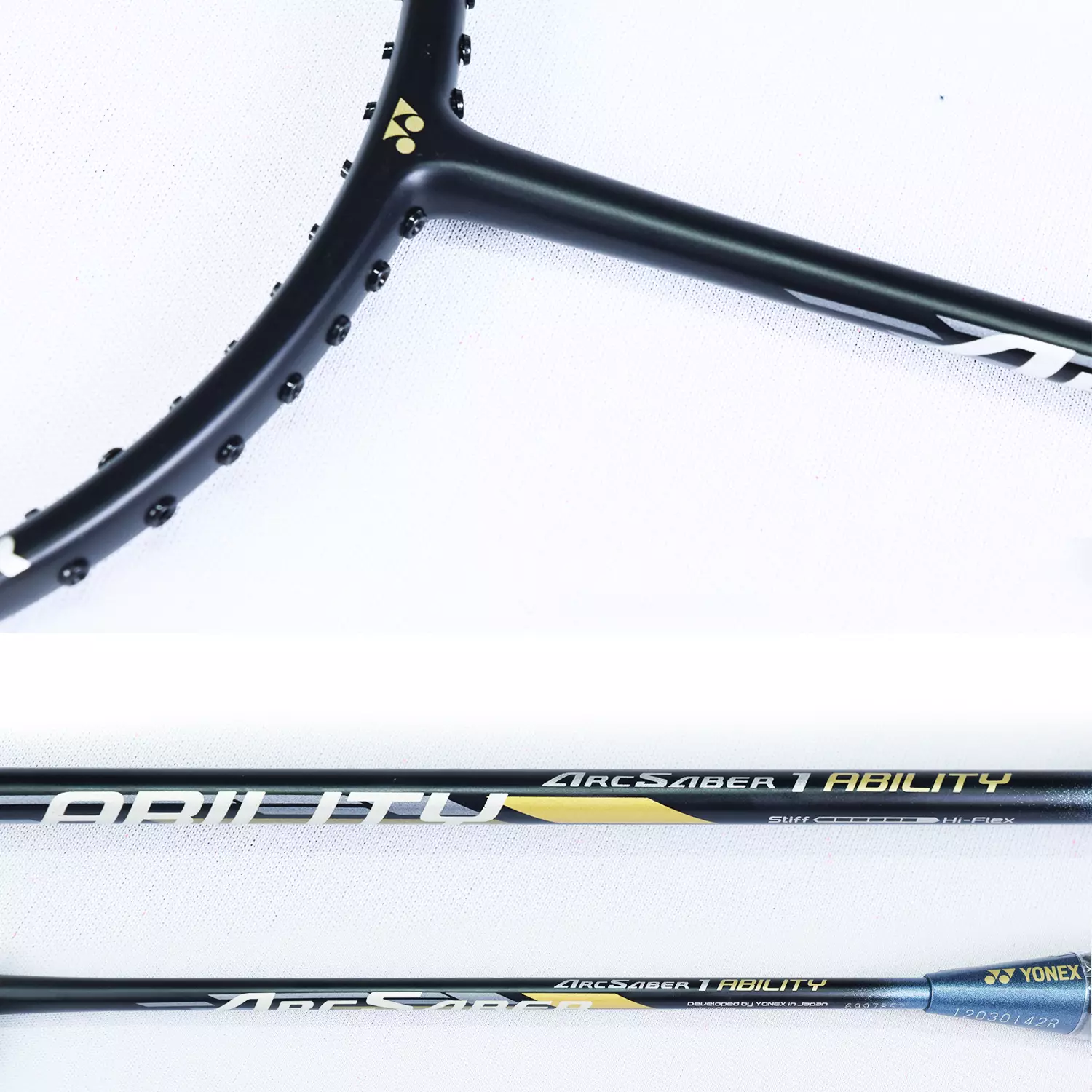 Jual Yonex Raket Badminton Yonex Arcsaber 1 Ability black Grey bonus grip Adidas hitam Original ...