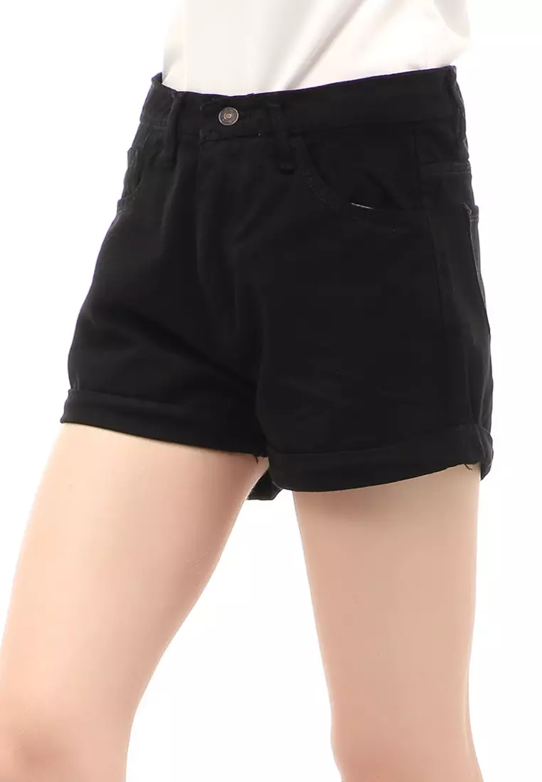 Jual Evernoon Radmila Hot Pants Wanita Aksen Lipat Regular Fit - Hitam Original 2025 | ZALORA ...