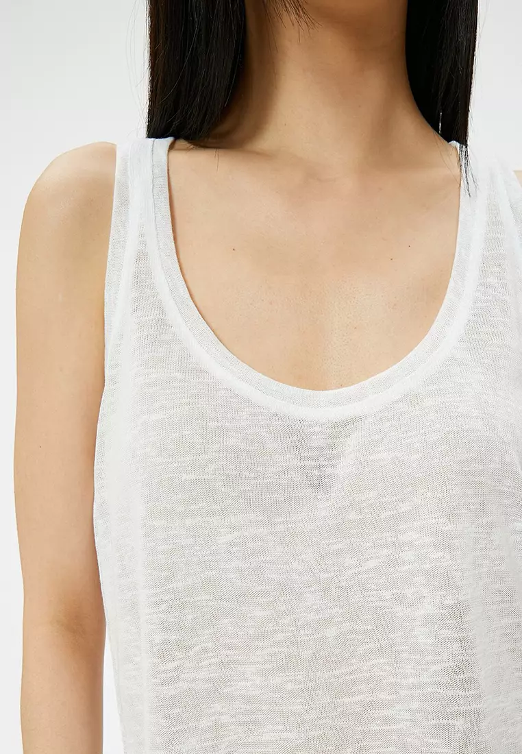 Buy KOTON Undershirt U Neck Standard Cut 2025 Online | ZALORA Philippines