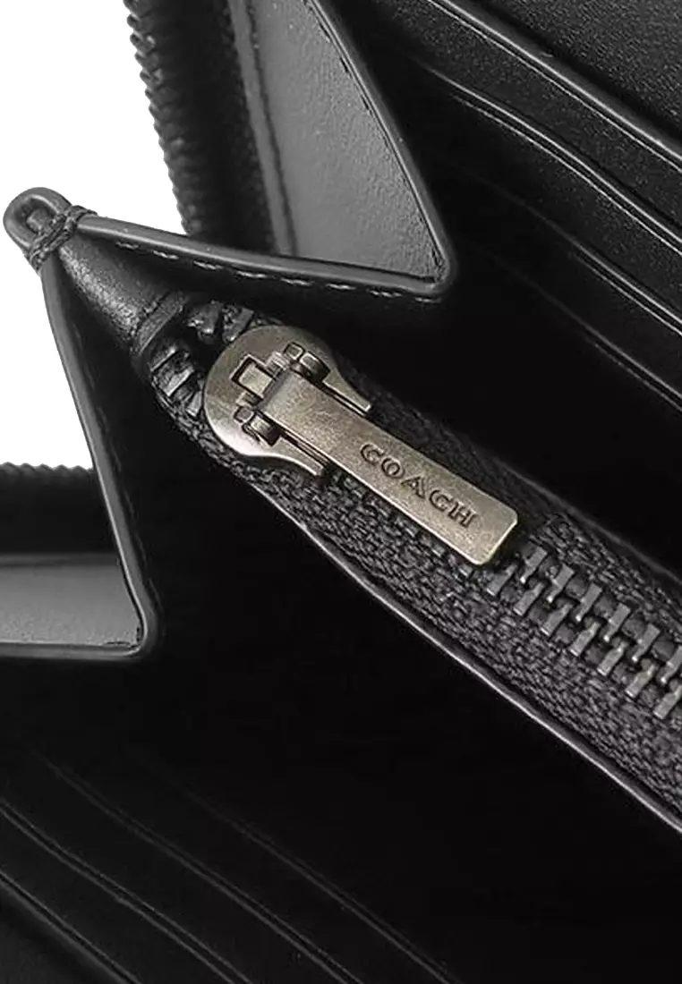 Buy Coach Accordion Wallet In Signature Canvas - Charcoal/ Black CY405 ...