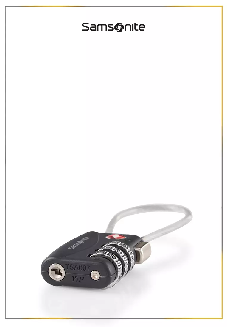 Jual Samsonite Samsonite Travel Essentials 3 Dial Cable Lock TSA ...