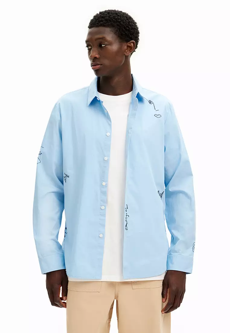 Buy Desigual Desigual Man Shirt with embroidered details. 2026 Online ...