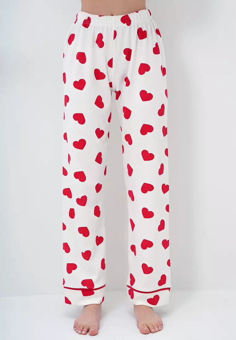 Jual Alacati Big Heart Red Single Pocket Piping Detailed Cotton Shirt ...