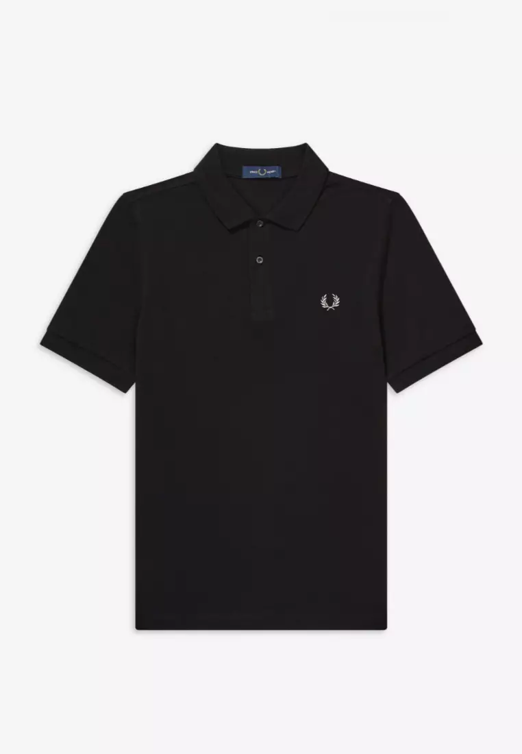 Buy Fred Perry Fred Perry M6000 Plain Fred Perry Shirt (Black/Chrome ...