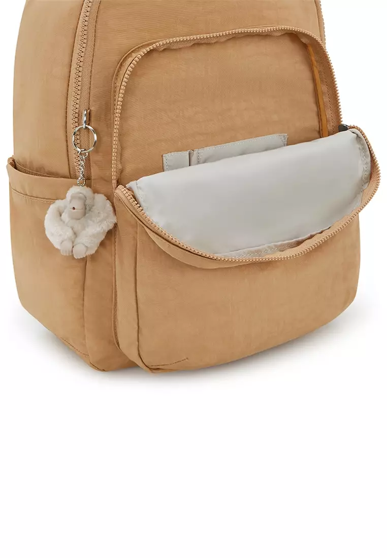 Buy Kipling SEOUL Cookie Beige Backpack 2025 Online | ZALORA