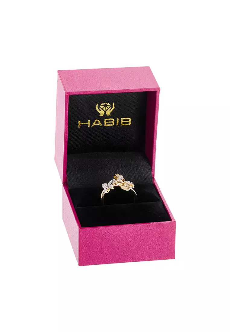Buy HABIB HABIB Chic | Diamond Ring in 375/9K Yellow and White Gold ...