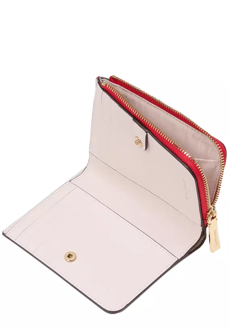Buy Kate Spade Madison Small L Zip Wallet in Ruby Red KH615 Online ...