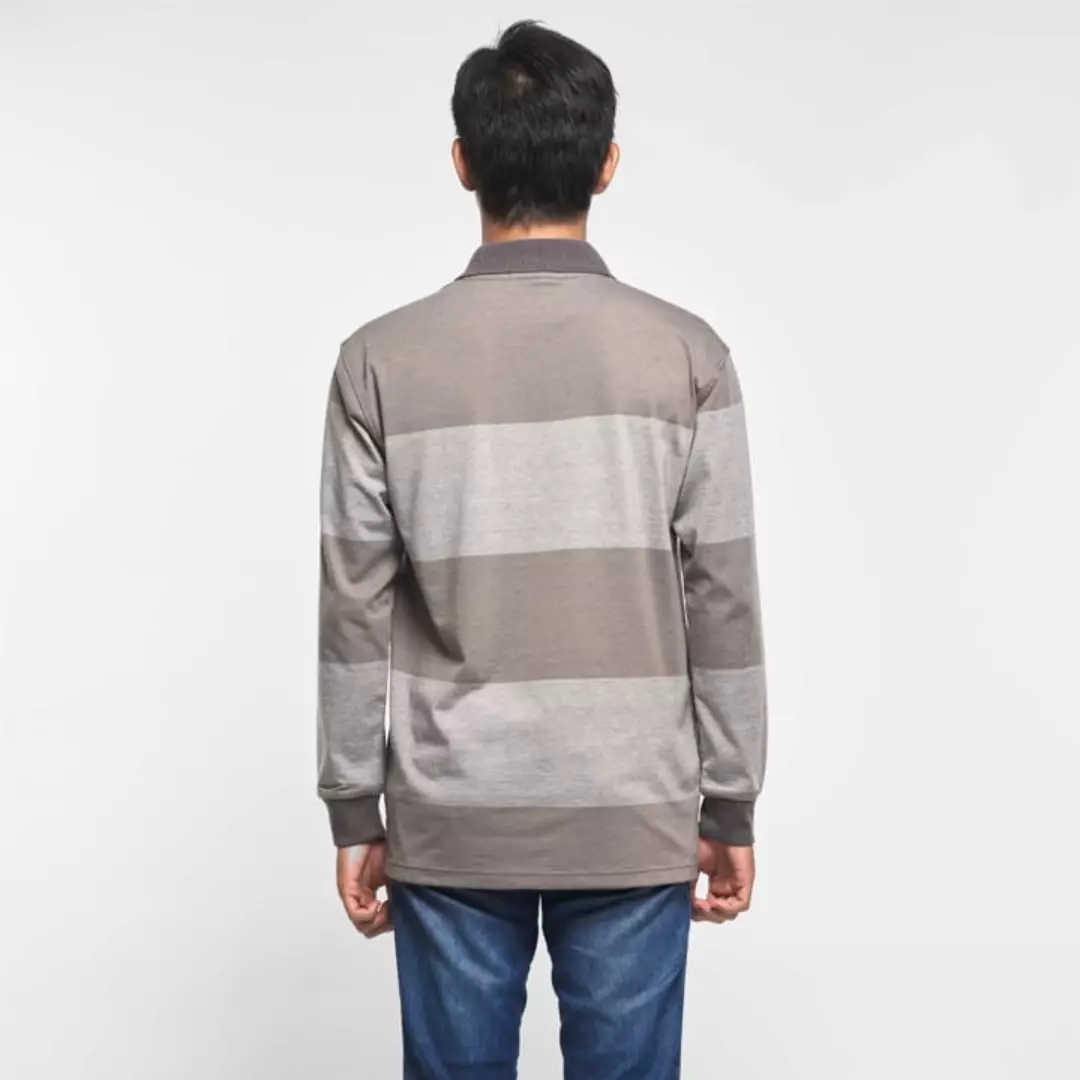 Jual Hassenda Dev Baverre Kaos Polo Salur Lengan Panjang VPB20014ACRM Abu Original 2025 | ZALORA ...