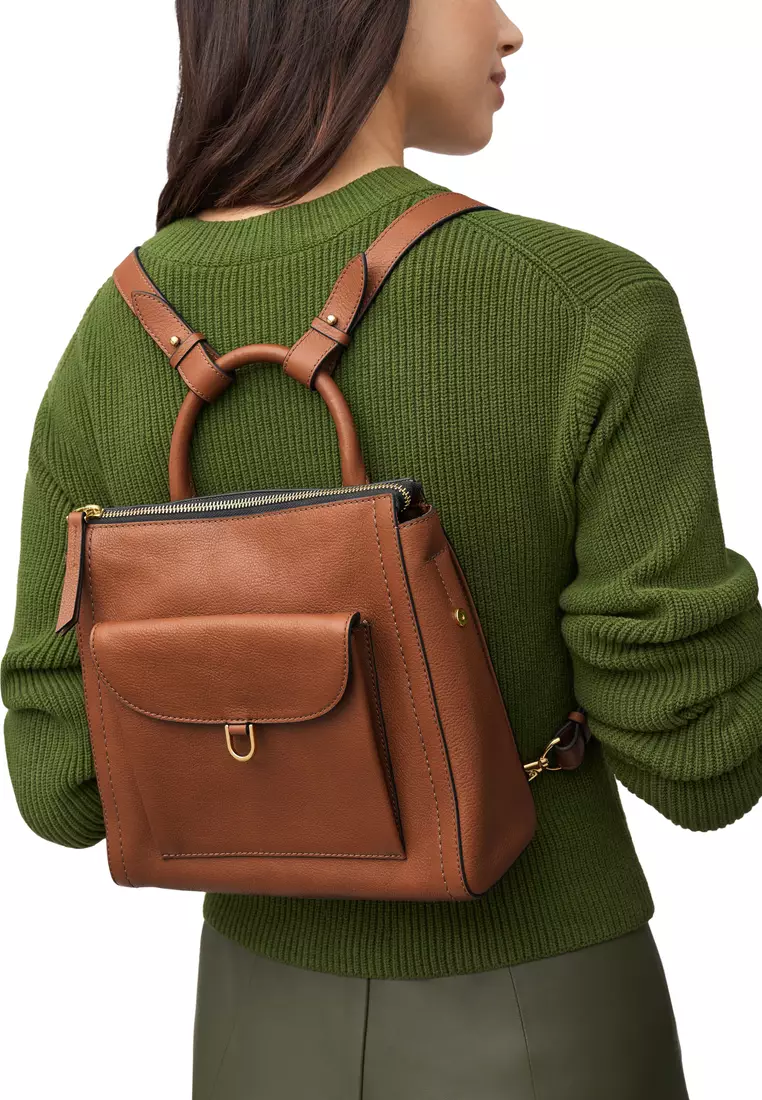 Buy Fossil Fossil Female's Parker brown Leather Backpacks ZB1797200 ...
