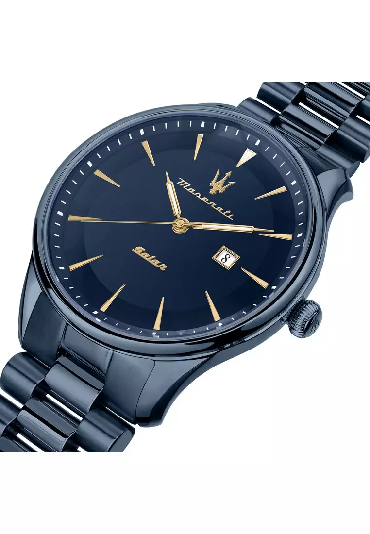 Buy Maserati 【2 Years Warranty】Maserati Solar Blue 45mm Blue Stainless ...