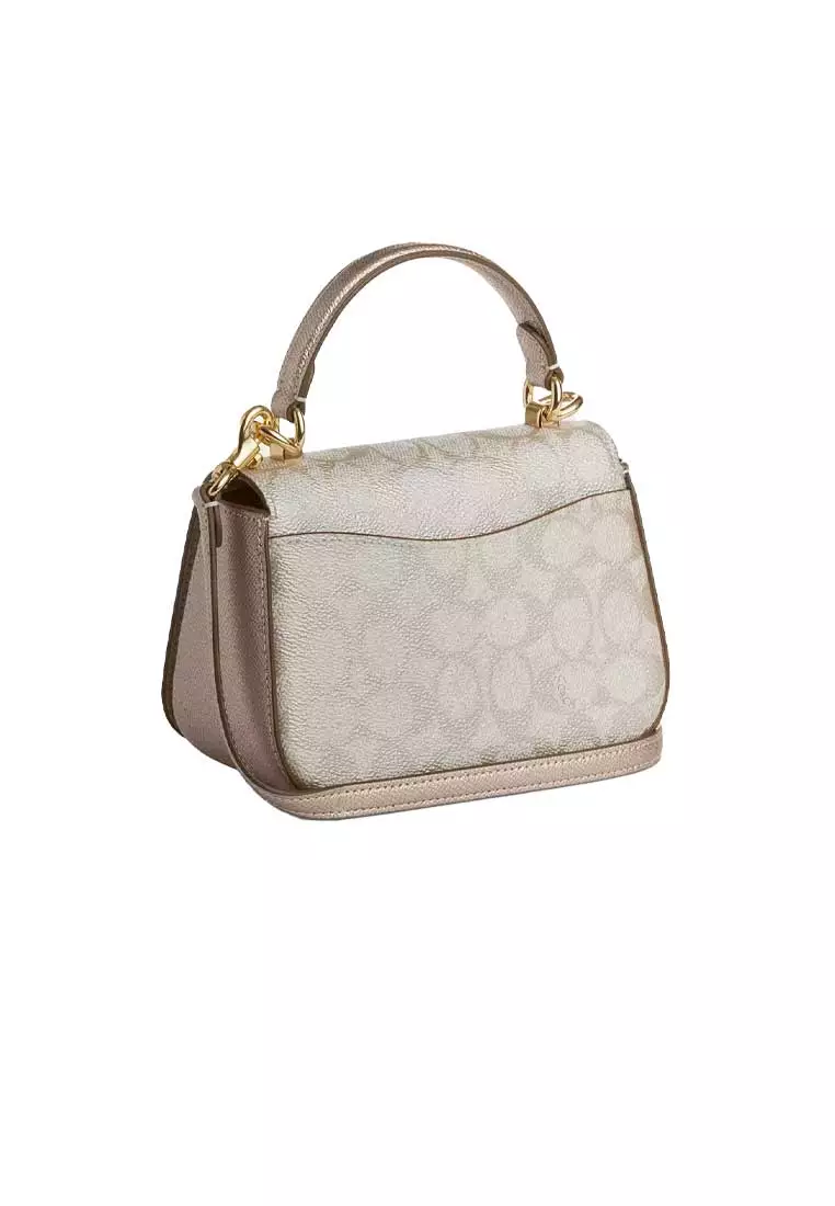 Coach Lysa Top Handle Bag In Signature Canvas Champagne Multi CX576 ...