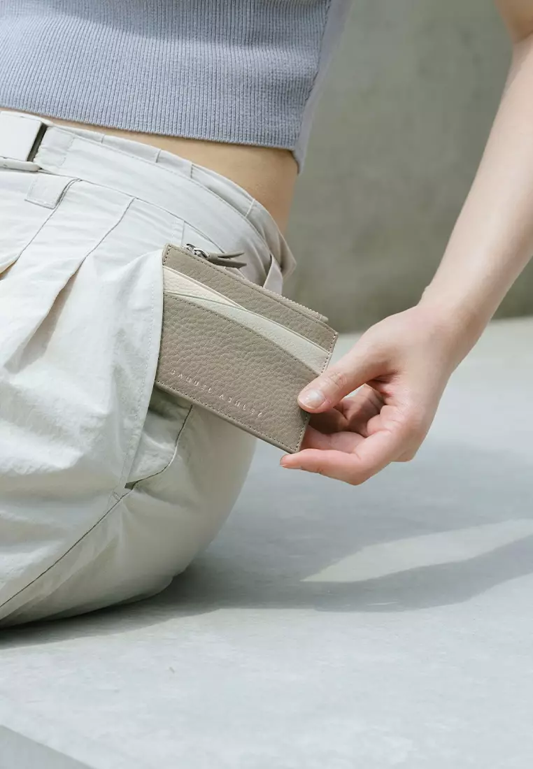 Buy Samuel Ashley Amber Top Zip Leather Card Holder - Etoupe 2025 ...