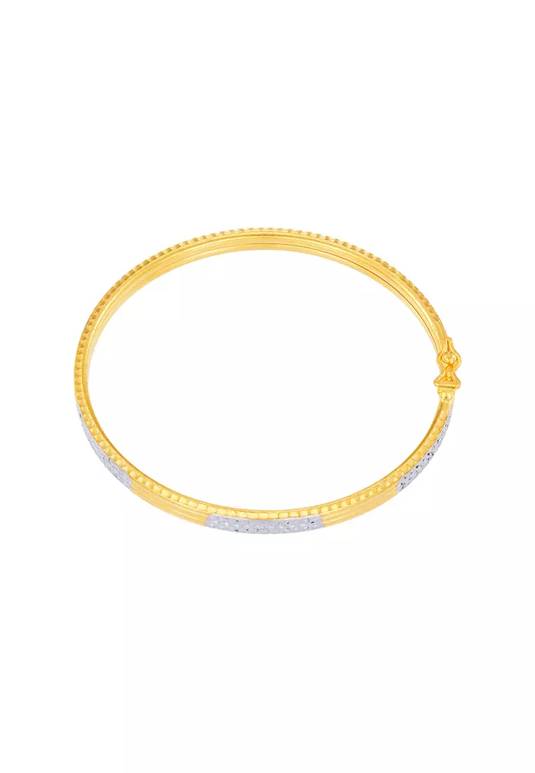 Buy HABIB HABIB 916/22K Yellow and White Gold Bangle SCBG010823 2025 ...