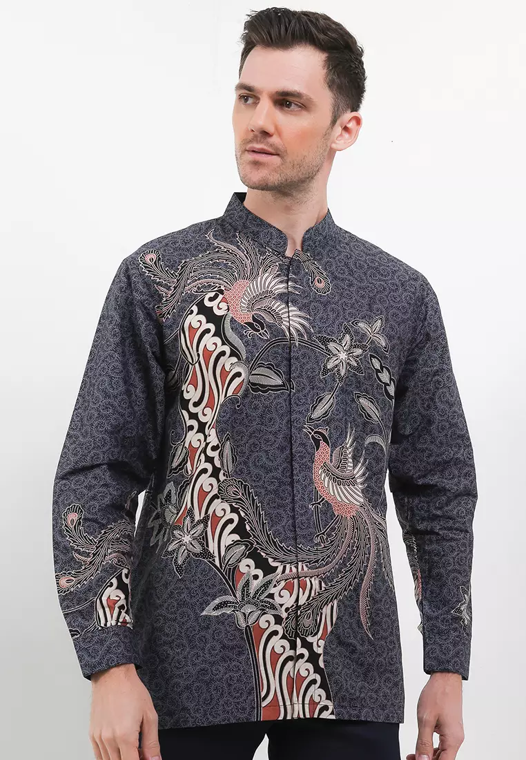 Jual Krisna Batik Surya Shirt Kemeja Koko Katun Lengan Panjang Original ...