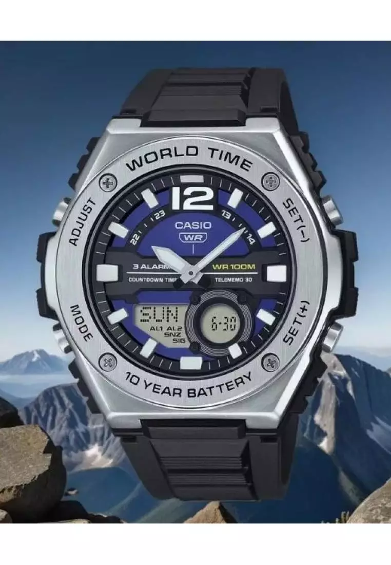 Buy Casio Casio General Digital Black Resin Strap Men Watch MWQ-100 ...