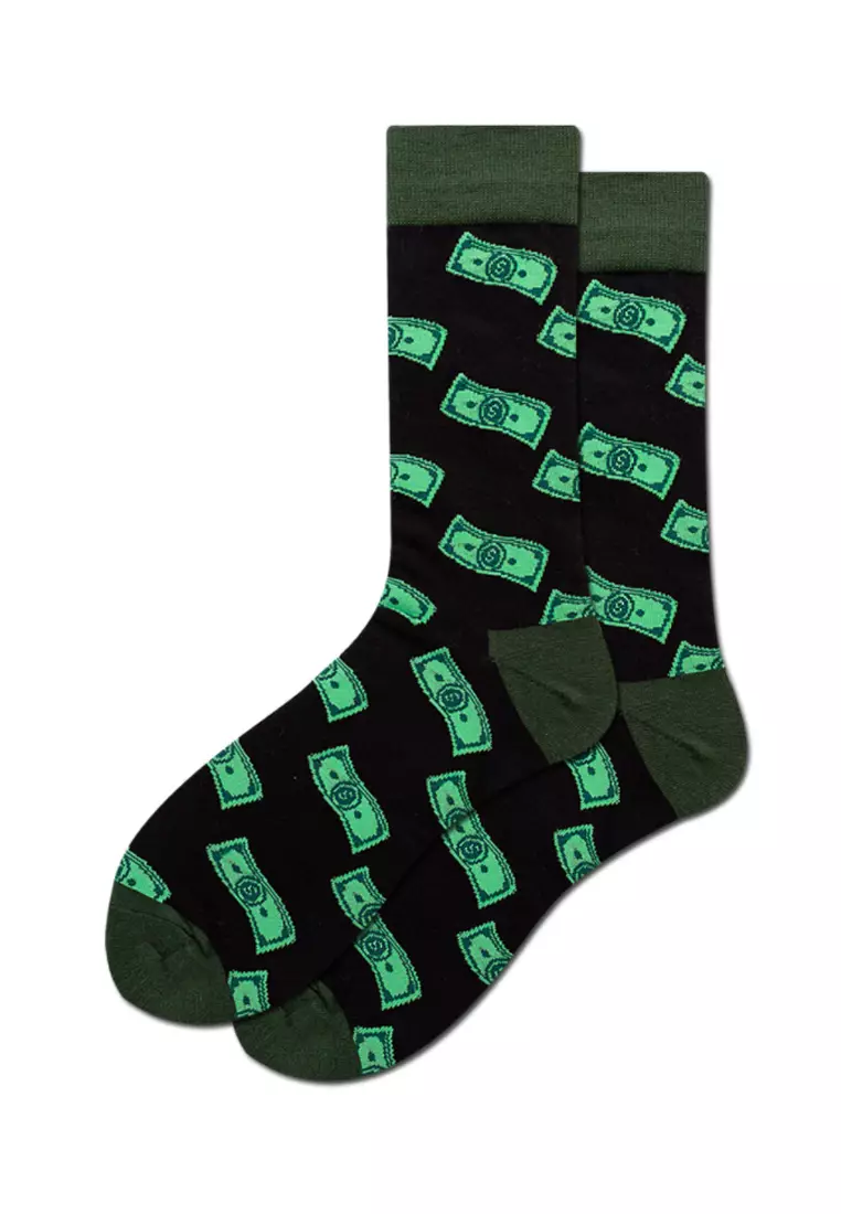 Buy Kings Collection Paper Money Pattern Cozy Socks (EU39-EU45 ...