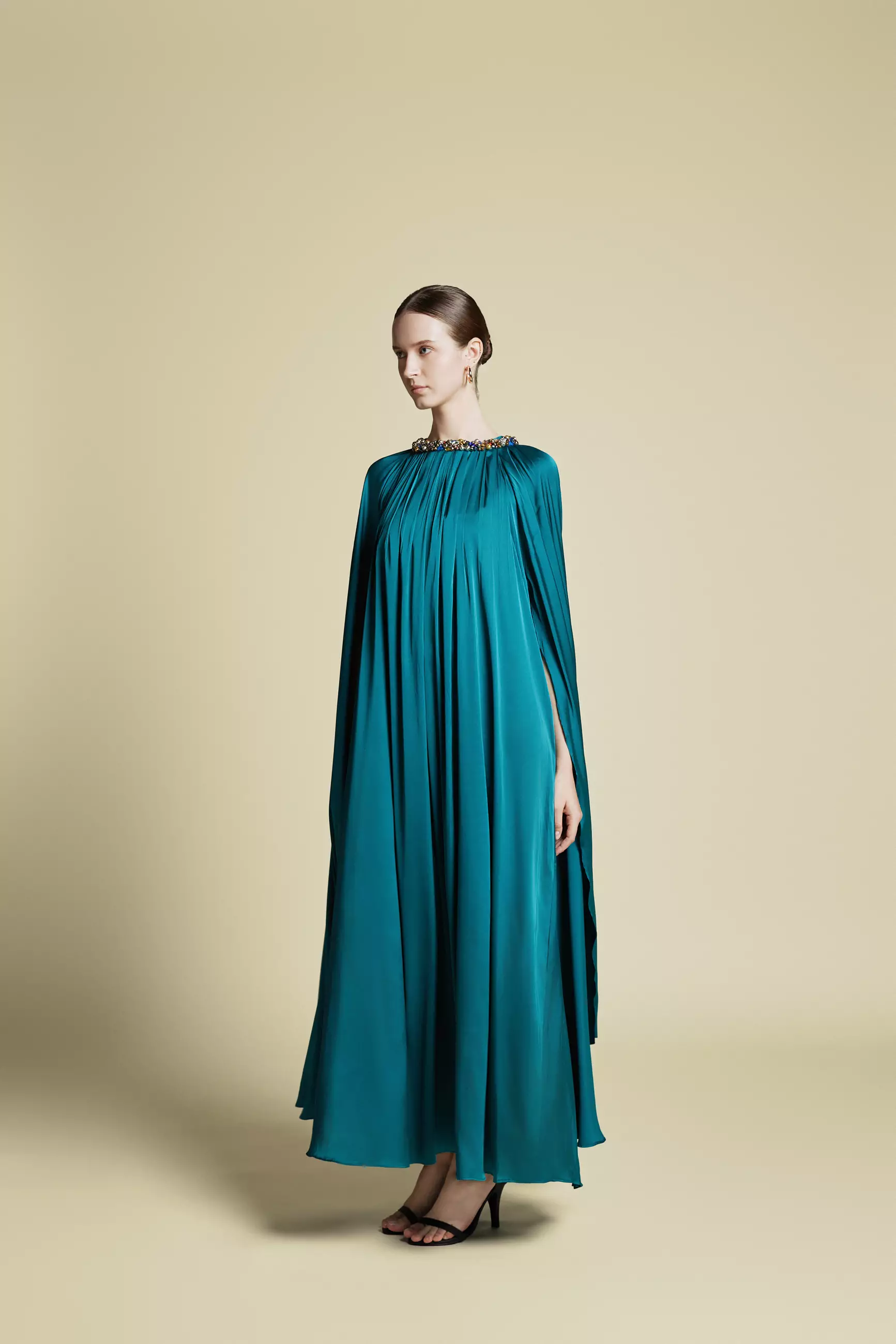 Jual Demure & Co DEMURE&CO - Crystal Embellished Cape Kaftan in Italian ...