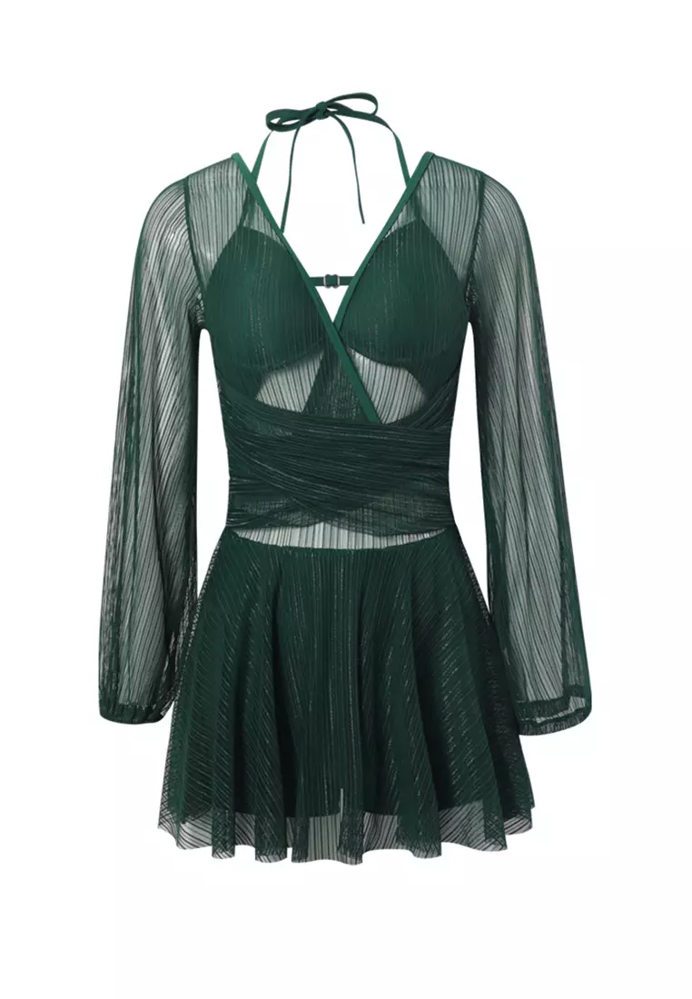 Buy Zitique Sexy Tulle Big Backless One Piece Swimsuit Online Zalora