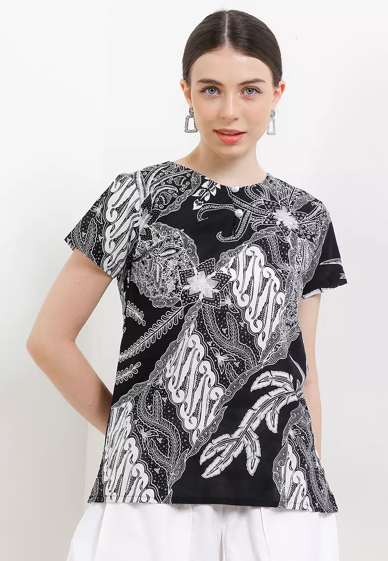 Jual Batik First Blouse Kupnat Button Cap-Slv Original 2026 | ZALORA ...