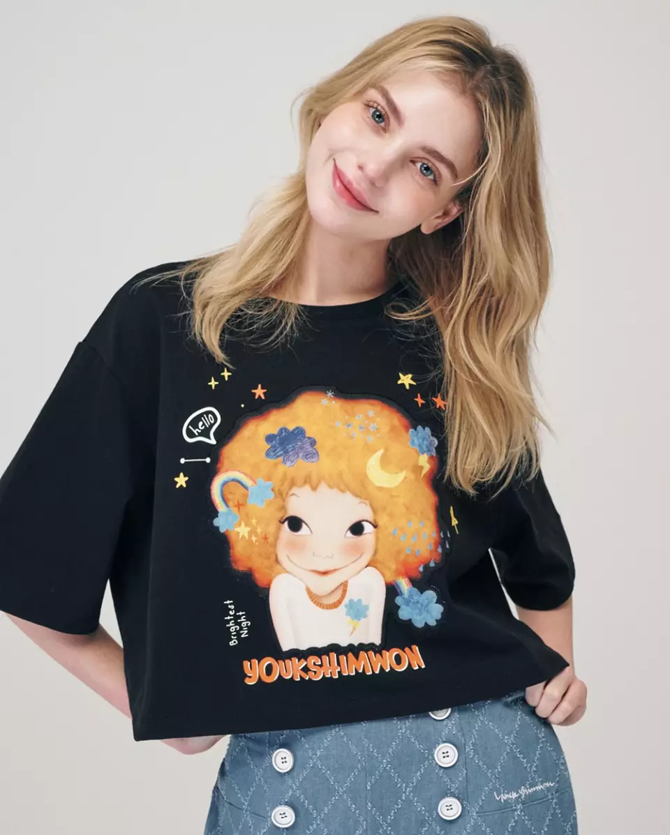 Jual Youk Shim Won Dreaming Semi Crop T-Shirt F Sunny Original 2026 ...
