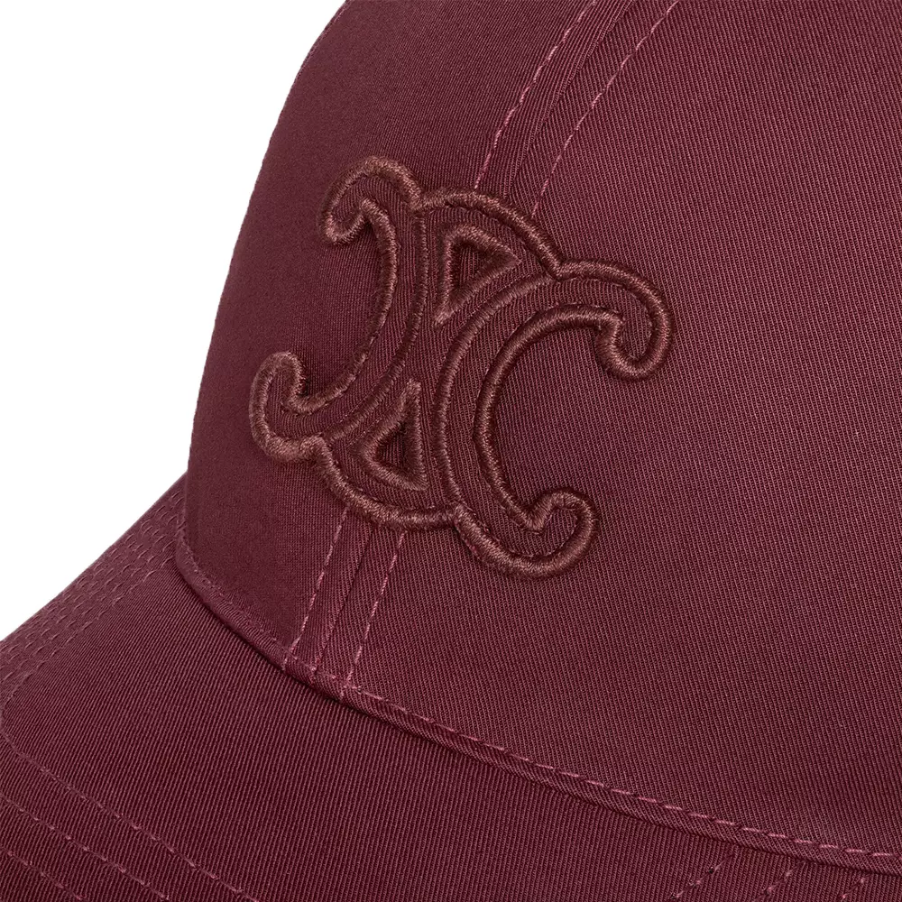 Jual Celine Triomphe Baseball Cap in Cotton Bordeaux Original 2025 ...