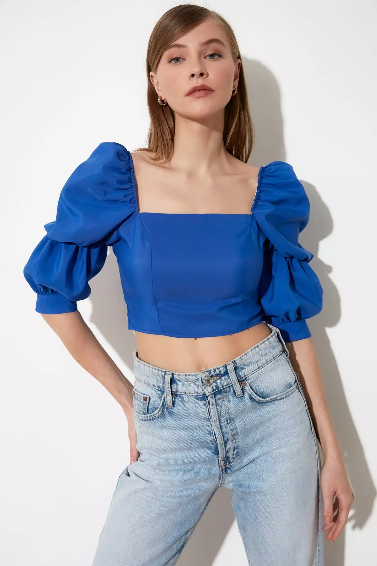Buy Trendyol Puff Sleeves Top 2024 Online Zalora
