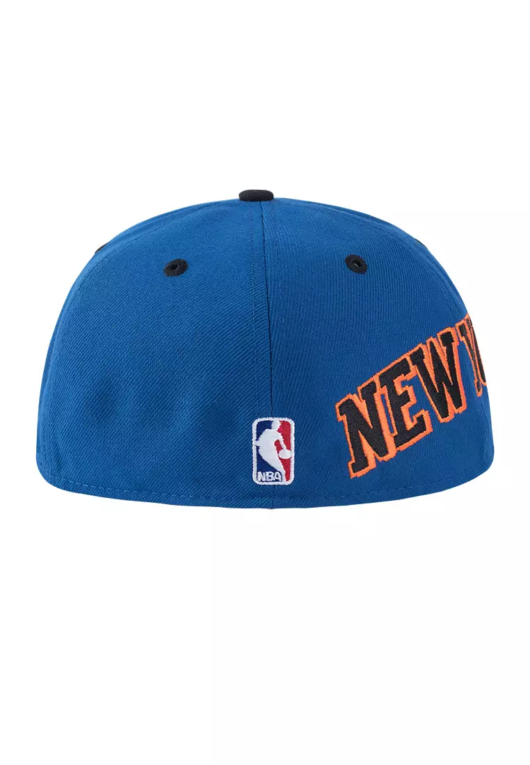 Buy NBA Real Hoops Patch Logo New York Knicks Mens Flex Fit Flat Cap ...