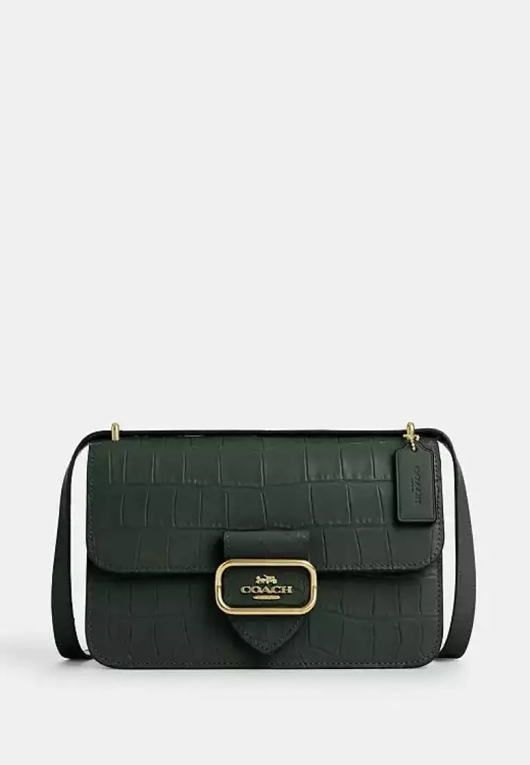 Jual COACH Coach Large Morgan Square Crossbody Amazon Green Original ...