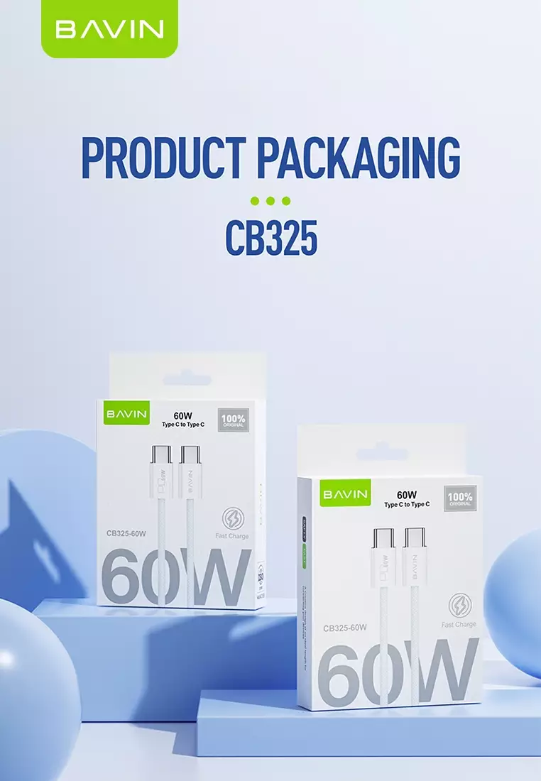 Buy BAVIN CB325 18W Fast Charging Data Cable Cord w/ 480Mbps Data Transmission Cable Nylon ...