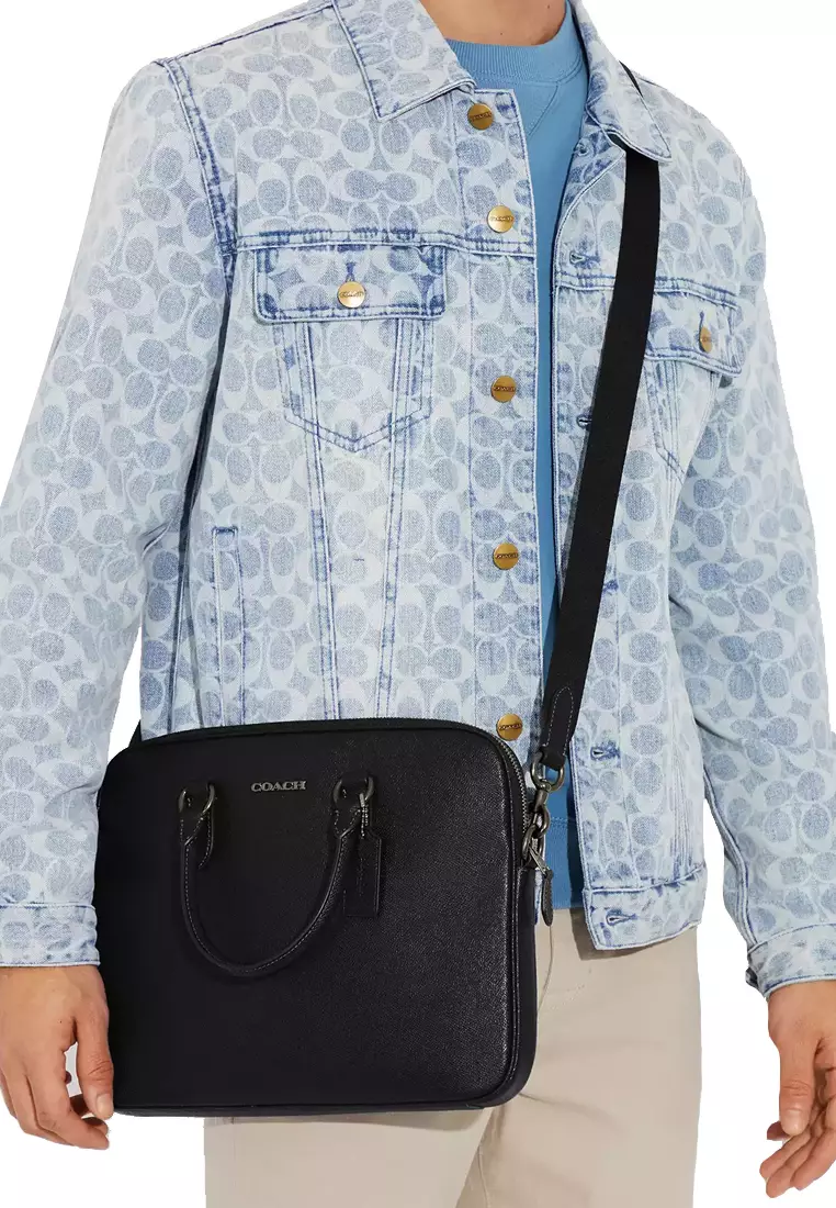 線上選購 Coach Coach Liam Compact Brief Bag in Black CJ652 | ZALORA 台灣