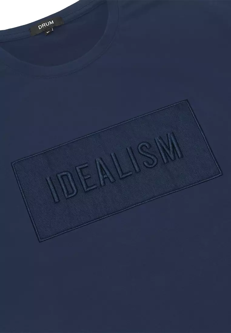 Buy Drum Drum Idealism Embroidery Tee Blue Online Zalora Malaysia