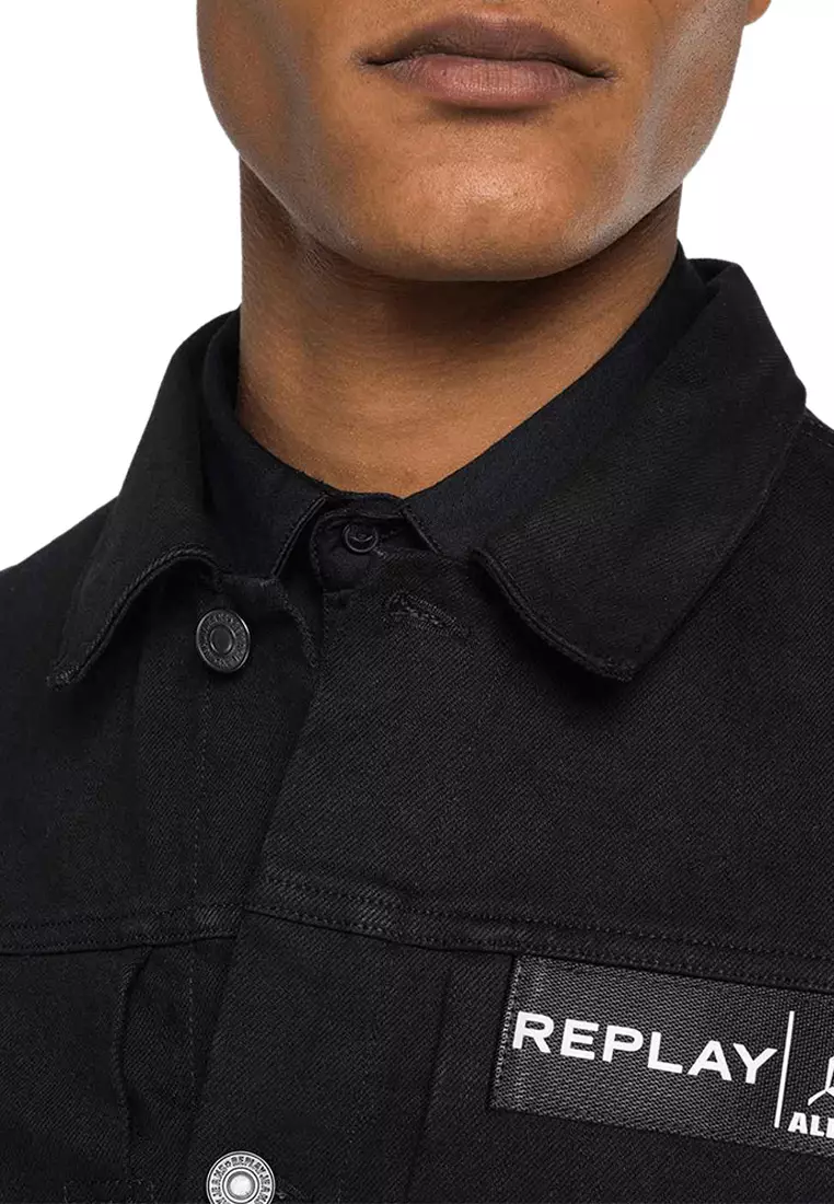 Jual REPLAY REPLAY ALL BLACKS DENIM JACKET Original 2023 | ZALORA ...