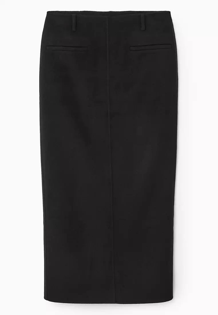 Buy COS Double-Faced Wool Column Maxi Skirt 2025 Online | ZALORA