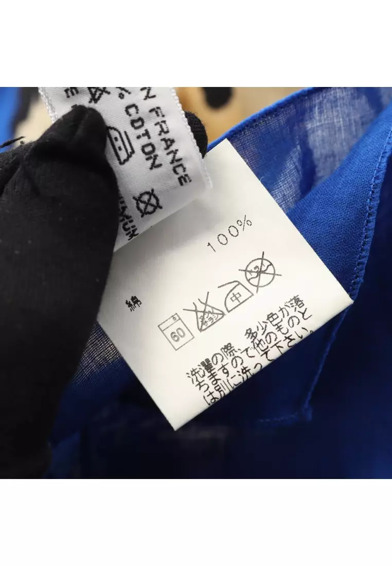 Buy HERMÈS Pre-Loved Hermès Pareo Stall leopard cotton blue beige ...