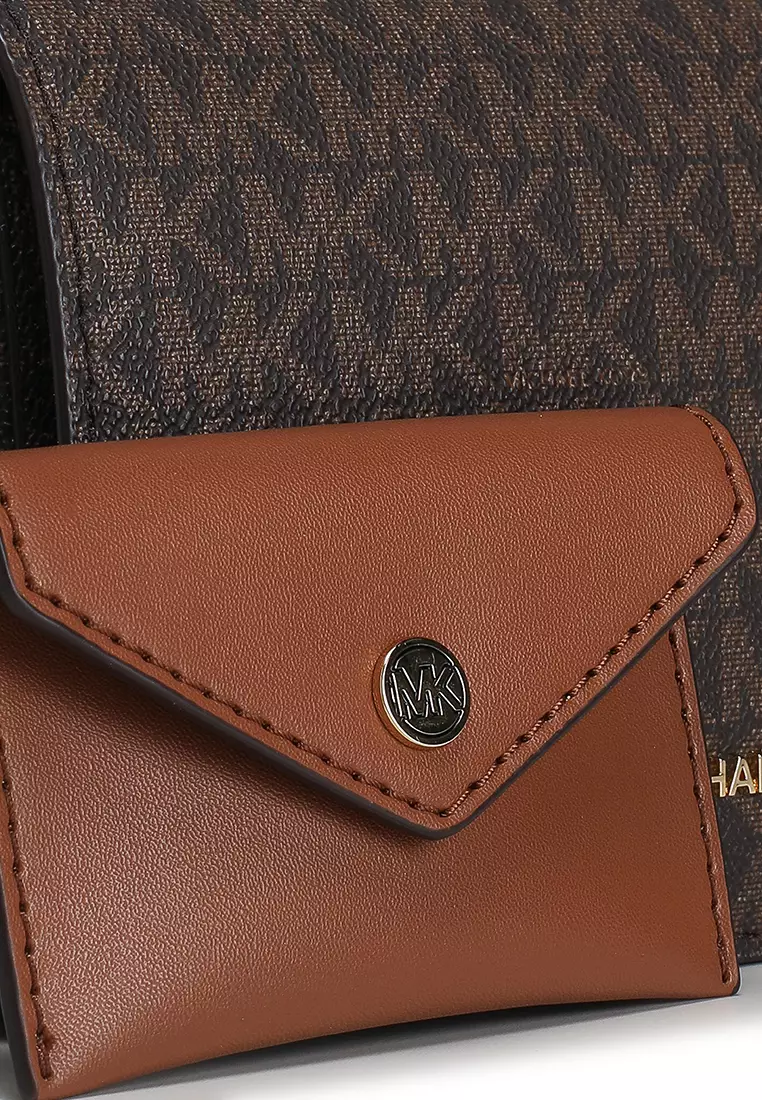 Jual MICHAEL KORS Vincent Monogram Small Crossbody Bag With Card Case ...