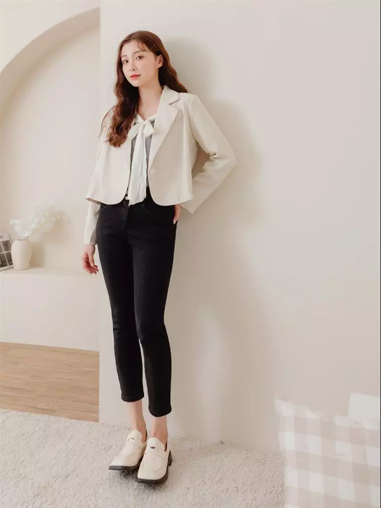 OBSTYLE Visual Slim -5KG．Elastic Brushed Denim Magic Slimming Long Pants [BA6958] 2025 | Buy ...