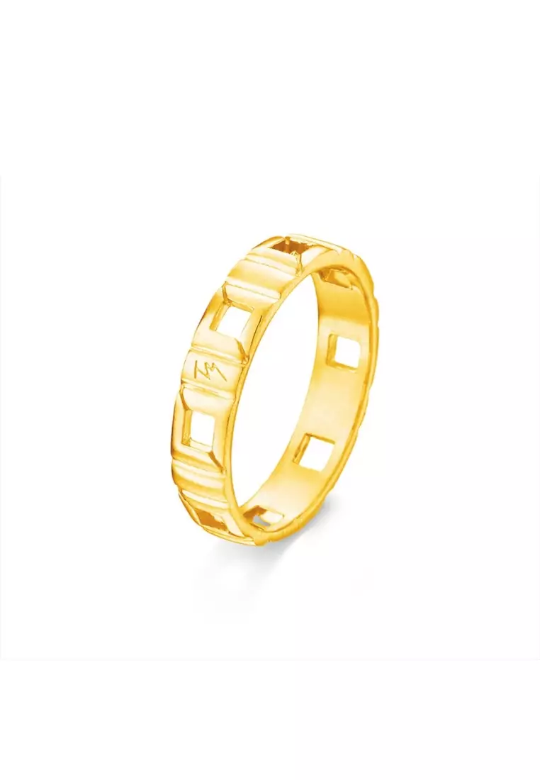 網上選購 Poh Kong POH KONG 916/22K Yellow Gold Tranz Square Shape Collection Ring （2022） 2025 系列 ...