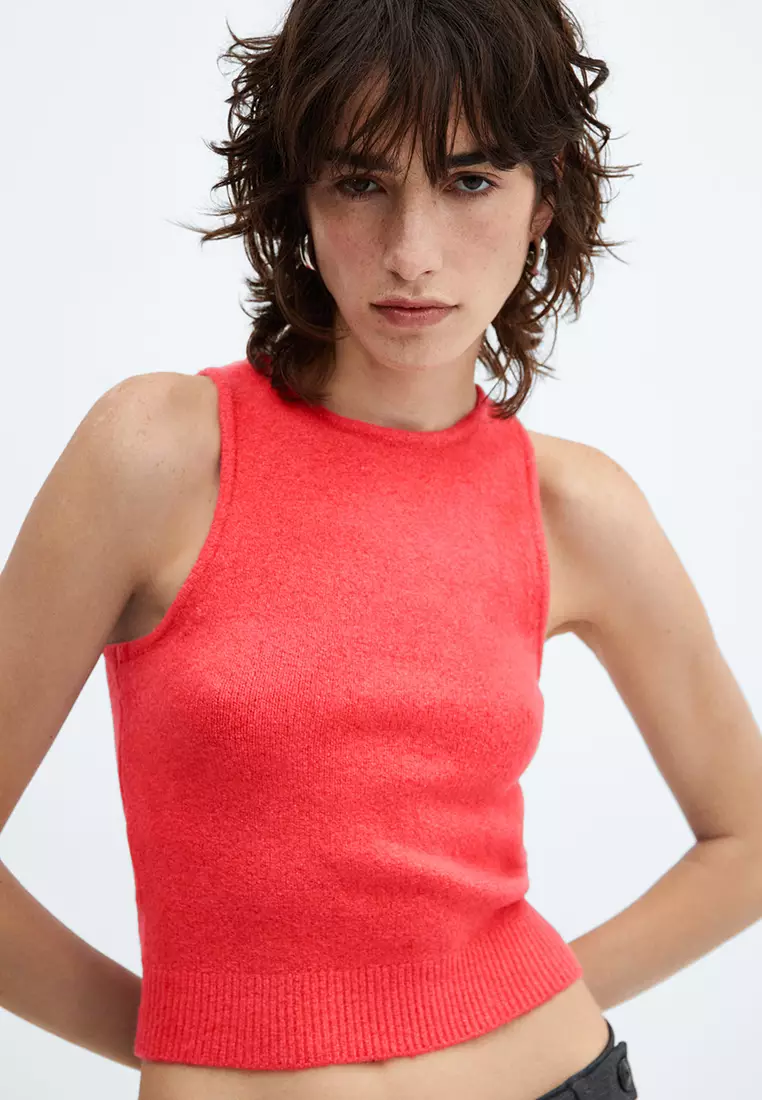 Buy Mango Knit Strap Top Online | ZALORA Malaysia