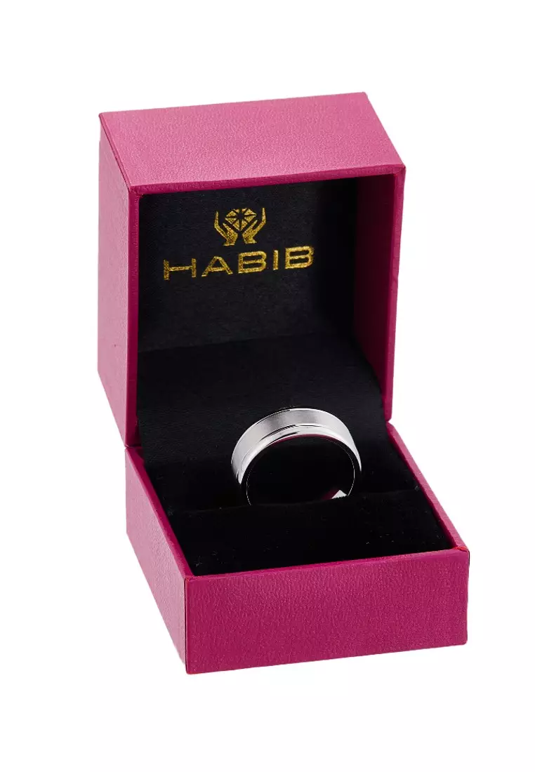 HABIB HABIB Flush Titanium Diamond Men's Ring A05701221 2024 | Buy ...