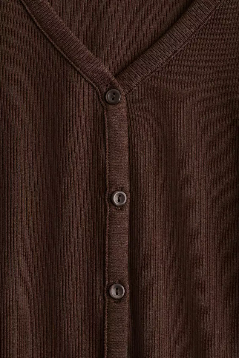 Buy H&M Ribbed button-front T-shirt Online | ZALORA Malaysia