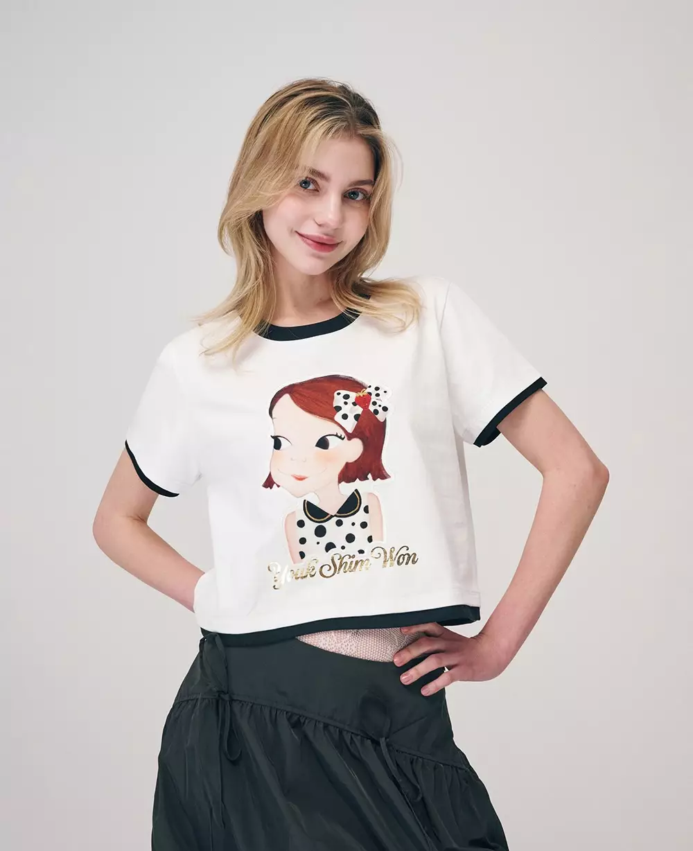 Jual Youk Shim Won Dot Lady Crop T-Shirt F Ria Original 2025 | ZALORA ...