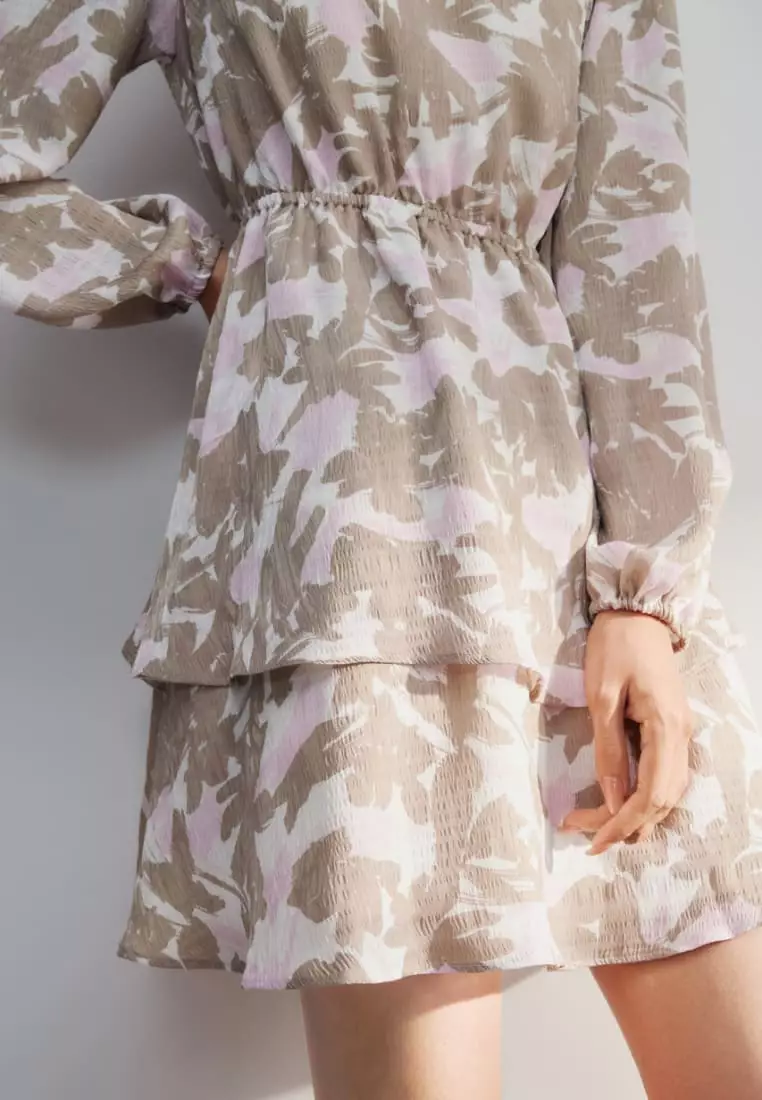 Buy G2000 Chiffon Floral Print Layered Dress 2025 Online | ZALORA ...