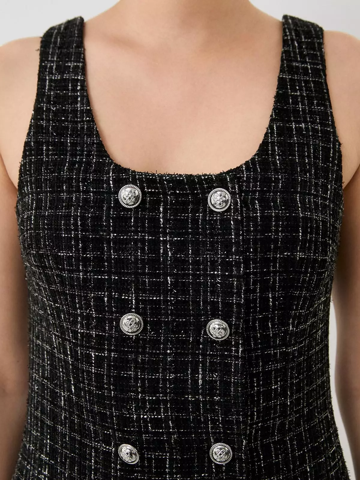 Jual Pomelo Fashion Tweed Mini Dress - Black Original 2026 | ZALORA ...