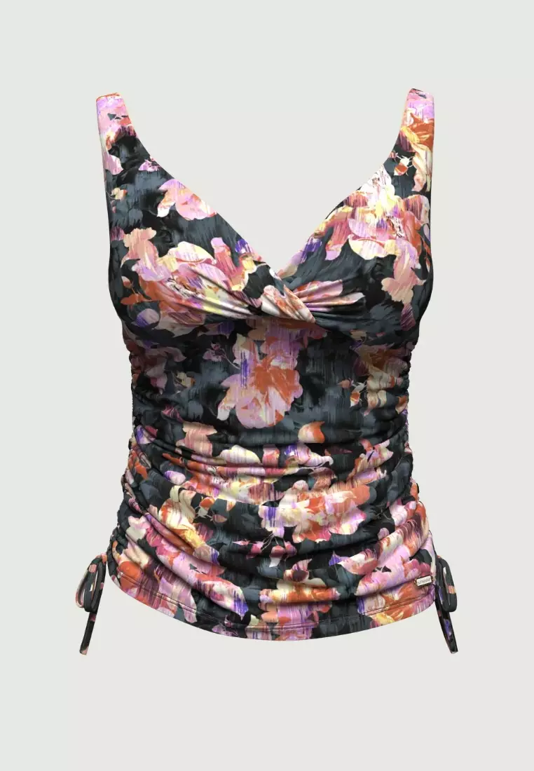 Buy Sunseeker Texture Refresh Gunmetal Plus Cup Ruched Tankini 2026 ...