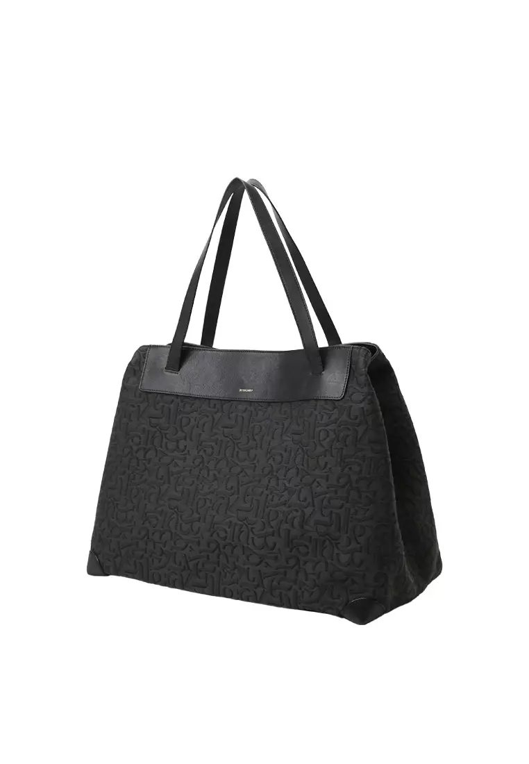Jual BERACAMY Soft-Structured Trapezoidal Canvas Tote Bag Large - Black ...