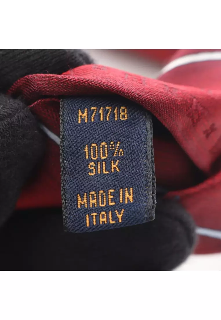 網上選購 Louis Vuitton Pre-Loved Louis Vuitton Cravat LV Slope tie silk Red ...