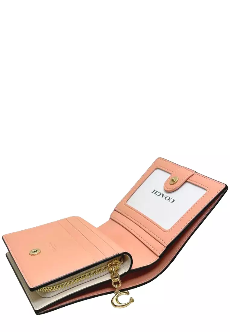 Buy Coach Snap Wallet In Signature Canvas With Floral Print in Sand ...