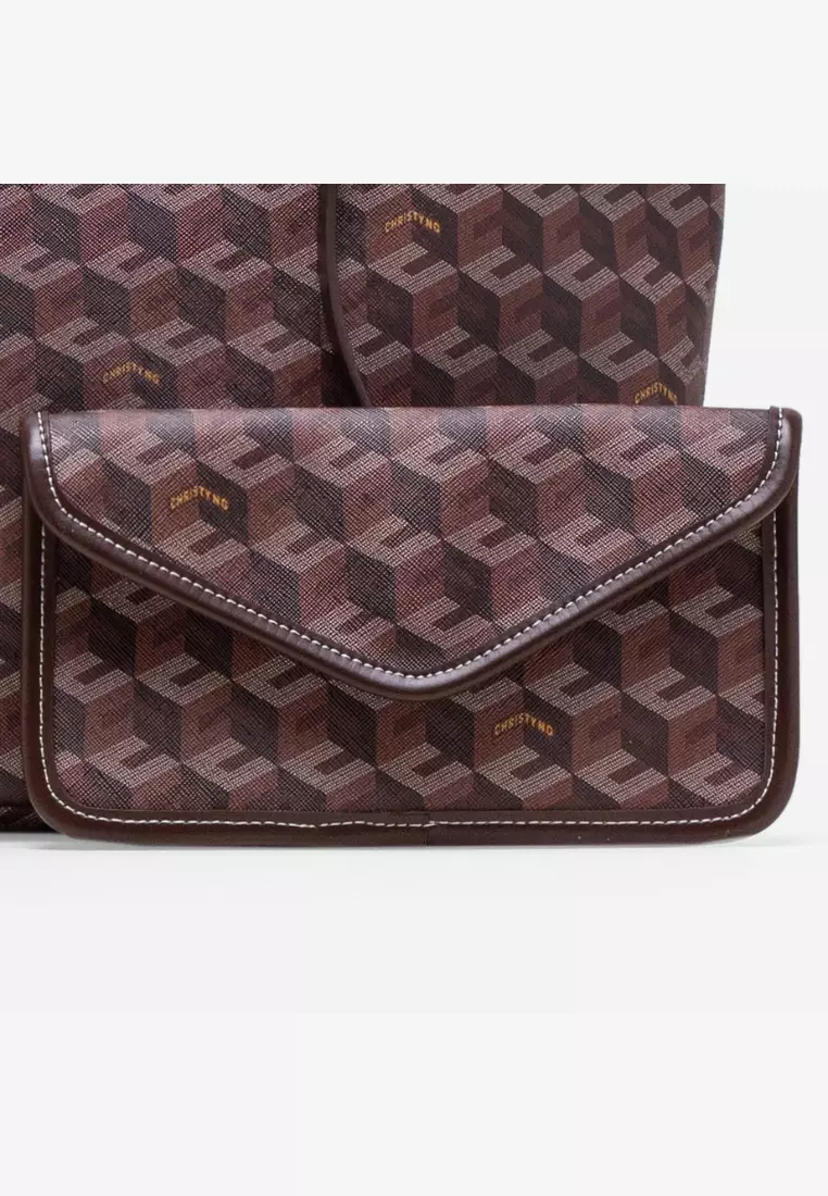 Jual Christy Ng Russo Monogram Tote Bag Brown Original 2026 | ZALORA ...