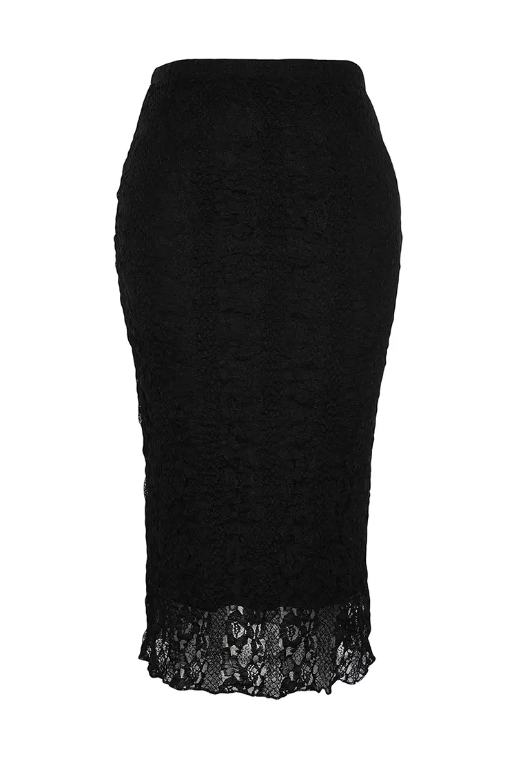 Buy Trendyol Plus Size Lace Midi Skirt Online Zalora Malaysia
