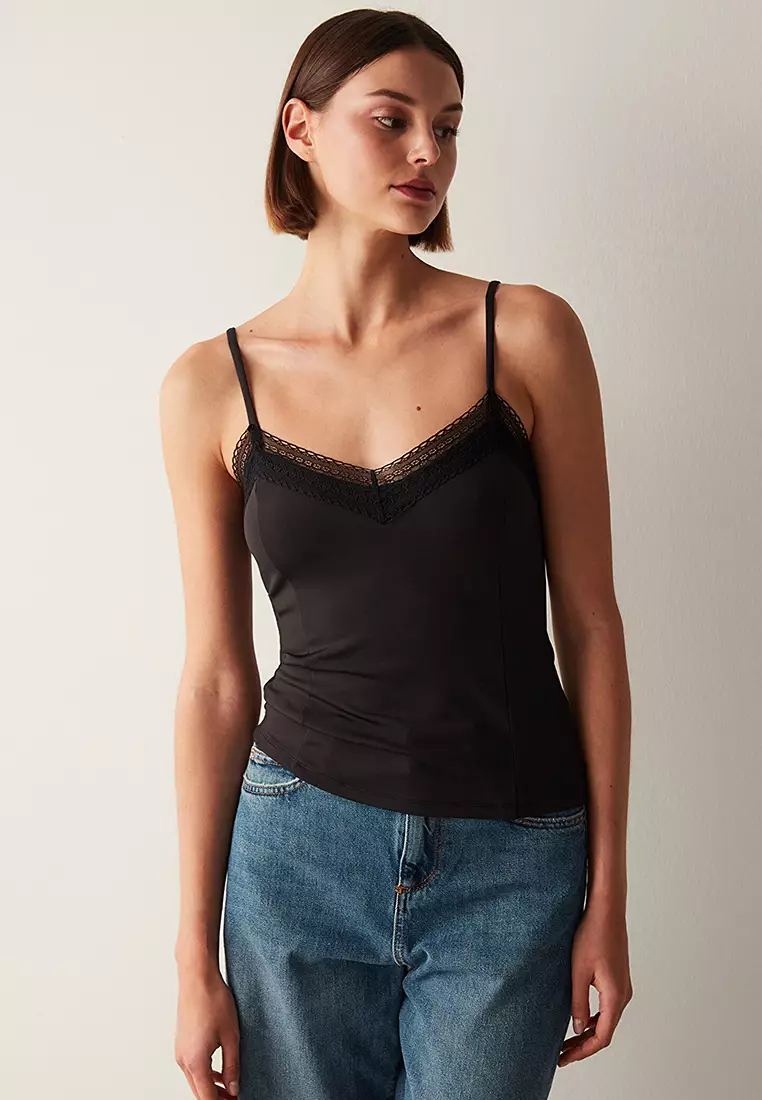 Buy Penti V Neck Lace Cami Top 2025 Online | ZALORA Philippines